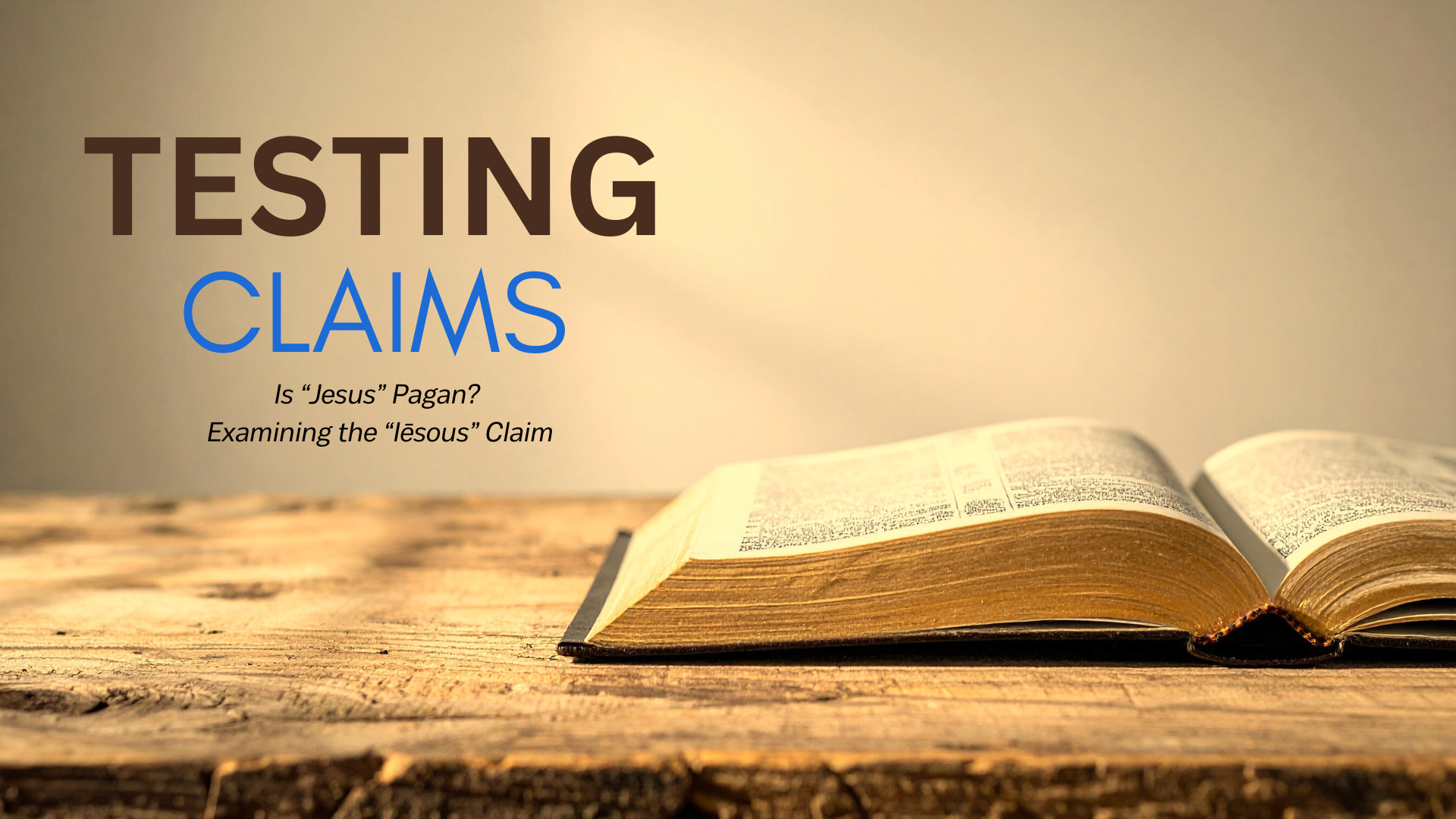 Is “Jesus” Pagan? Examining the “Iēsous” Claim